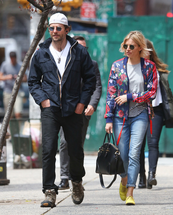 Dlisted | Bradley Cooper and Sienna Miller seen taking a walk around in ...