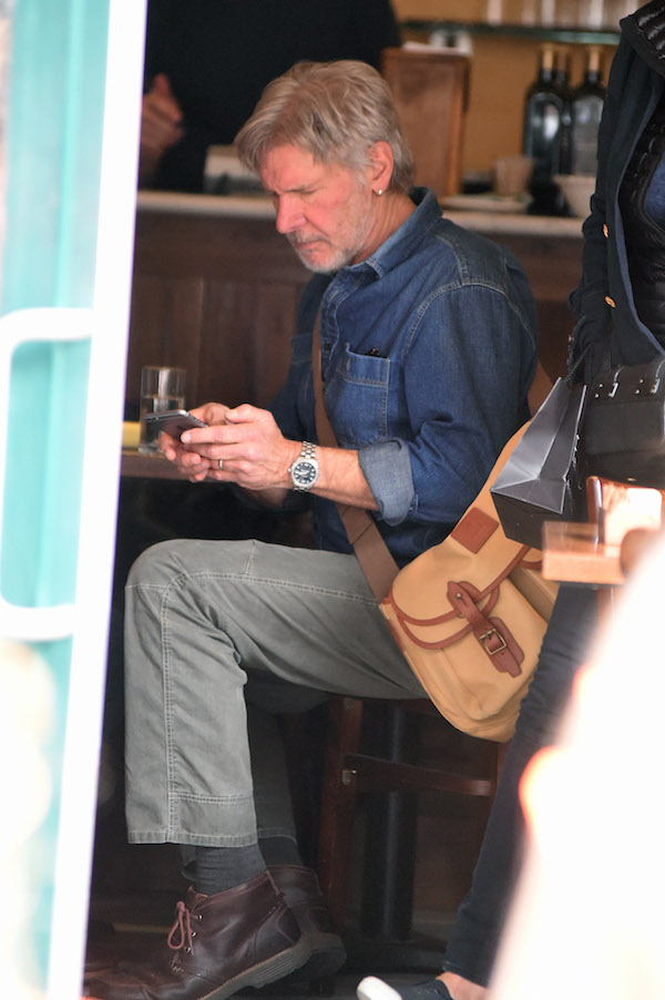 Dlisted | Harrison Ford gets lunch at Bar Pitti, NYC